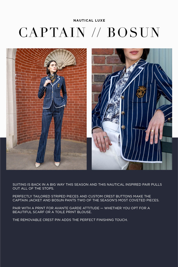 Nautical Luxe - The Captain Jacket – Carlisle Collection
