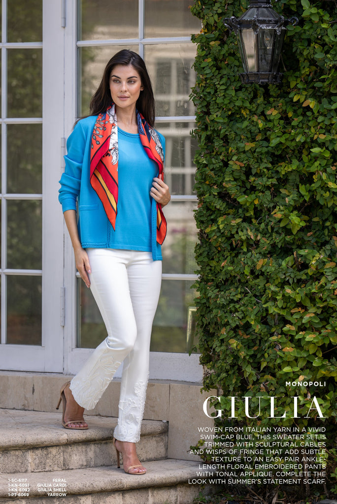 Vibrant Blues: Giulia Sweater Set – Carlisle Collection